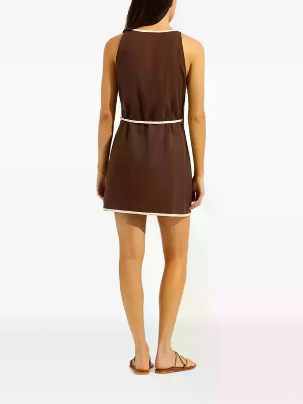Seafolly Contrast-trim Wrap Mini Dress - Brown