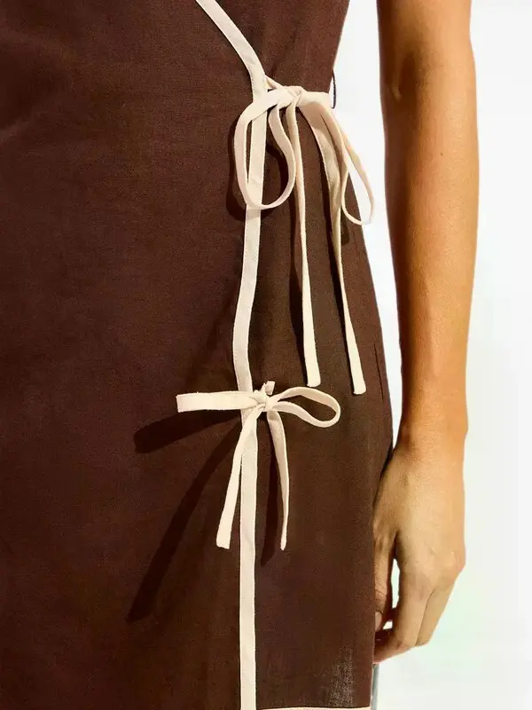 Seafolly Contrast-trim Wrap Mini Dress