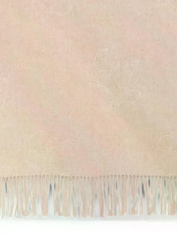 Liu Jo Logo-embossed Fringed Scarf