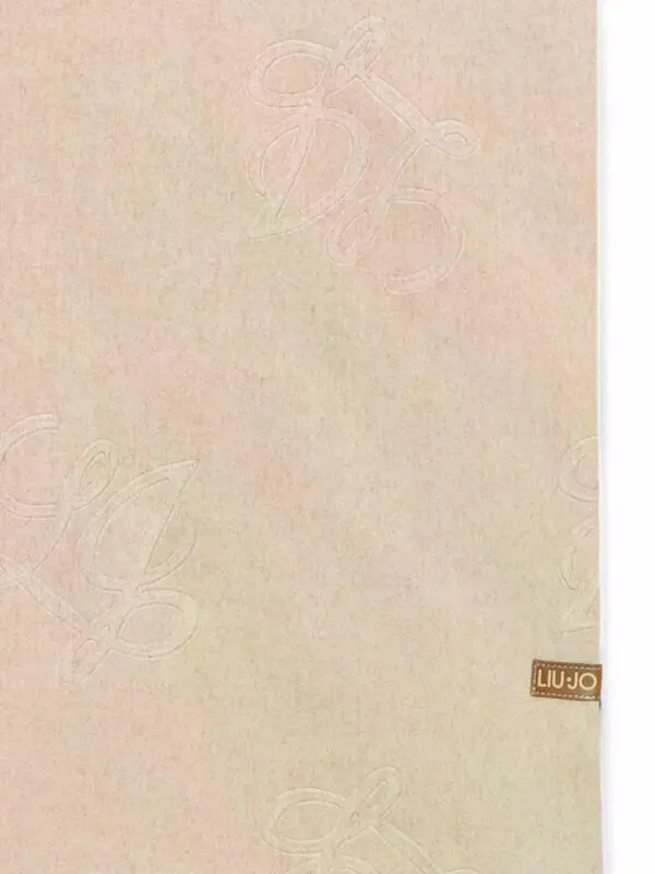 Liu Jo Logo-embossed Fringed Scarf