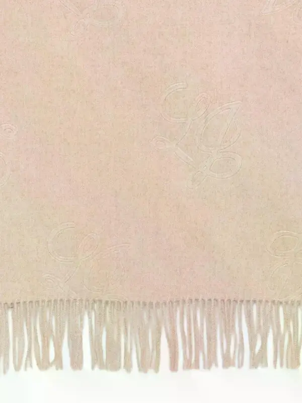 Liu Jo Logo-embossed Fringed Scarf