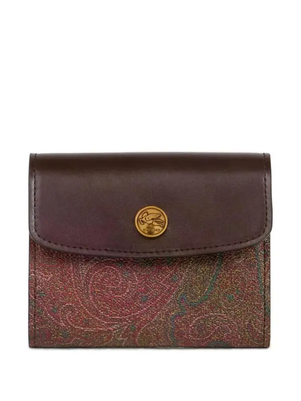 Etro Arnica Tri-fold Paisley-print Wallet - Brown