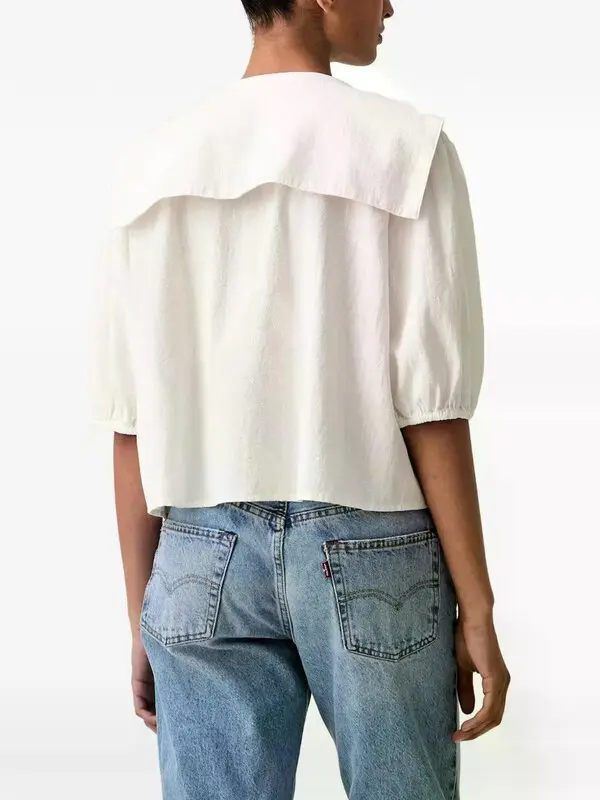 Marc O'polo Sailor Collar Tie-detail Blouse - White