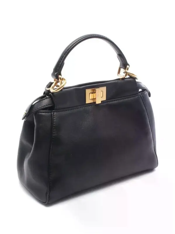 Fendi 2010s Mini Peekaboo Tote Bag - Black