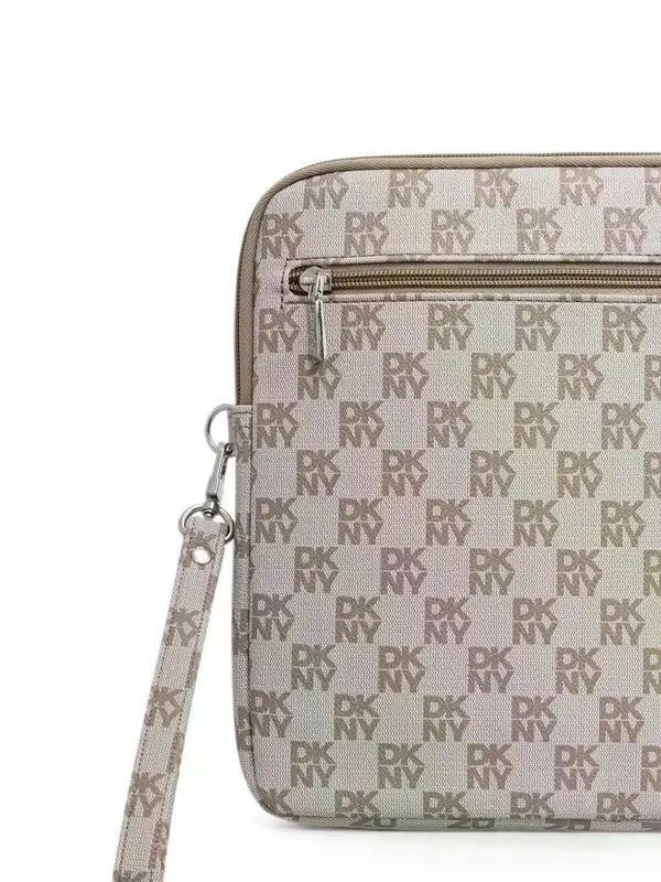 Dkny Monogram-print Logo-plaque Laptop Bag