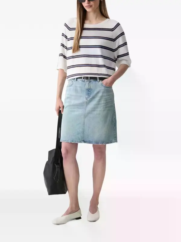 Marc O'polo Logo-patch Mini Skirt - Blue