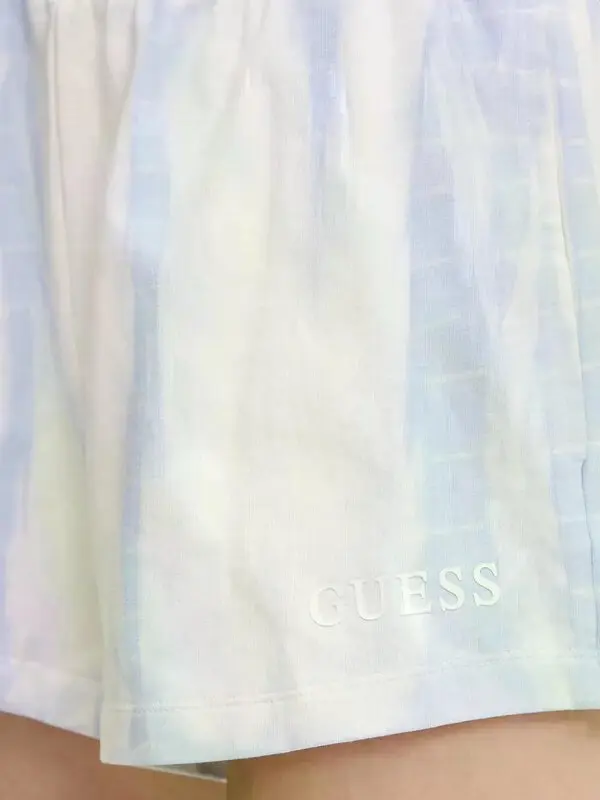 Guess Tie-dye Logo-print Mini Shorts