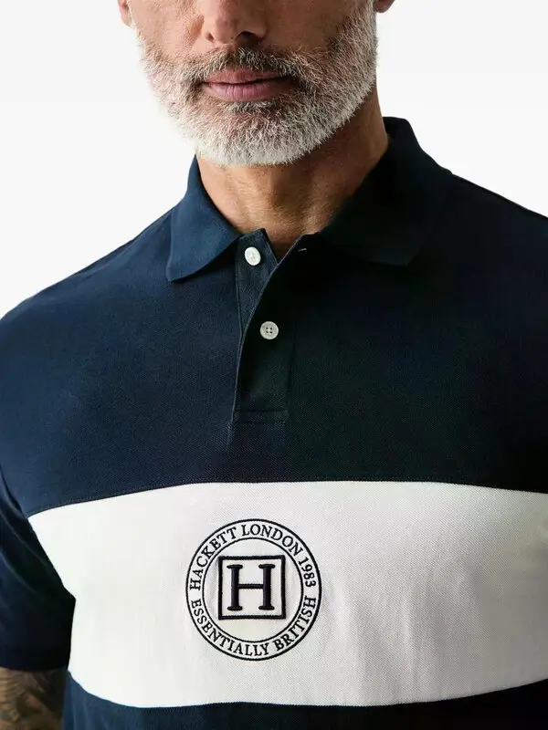 HACKETT LONDON Logo-embroidered Buttoned Polo Shirt