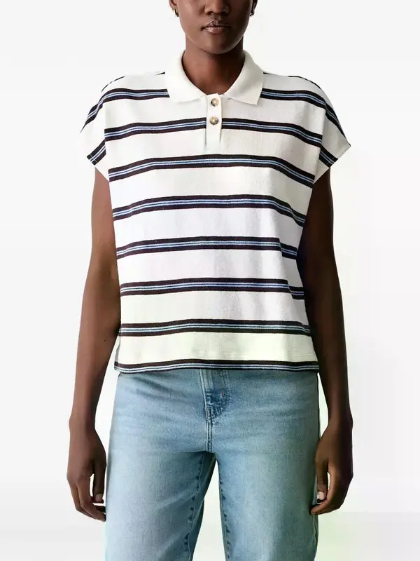 Marc O'polo Striped Short-sleeve Polo Shirt - Neutrals