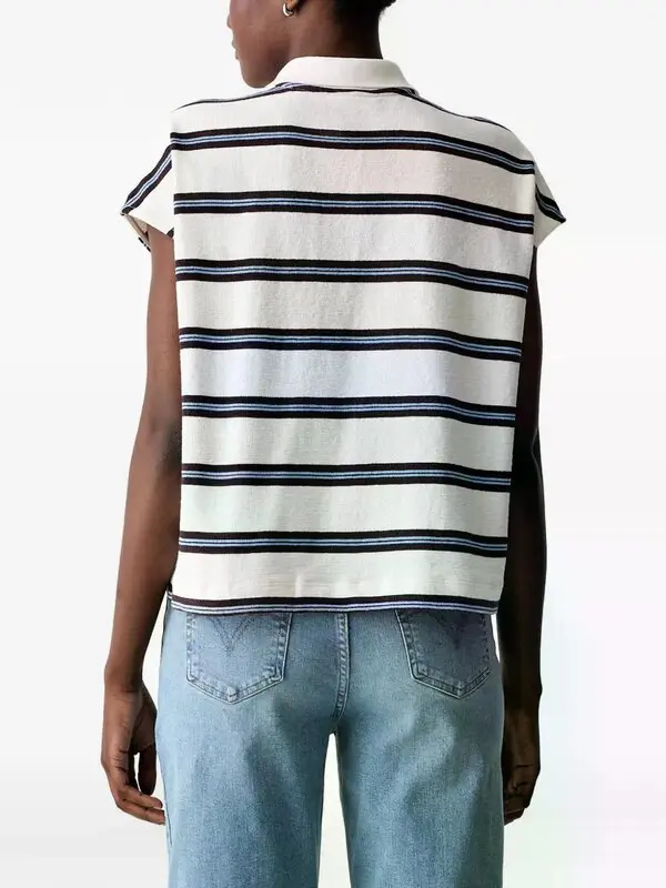 Marc O'polo Striped Short-sleeve Polo Shirt - Neutrals