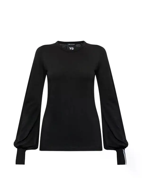 Y3 Puffed-sleeve Long-sleeve T-shirt - Black