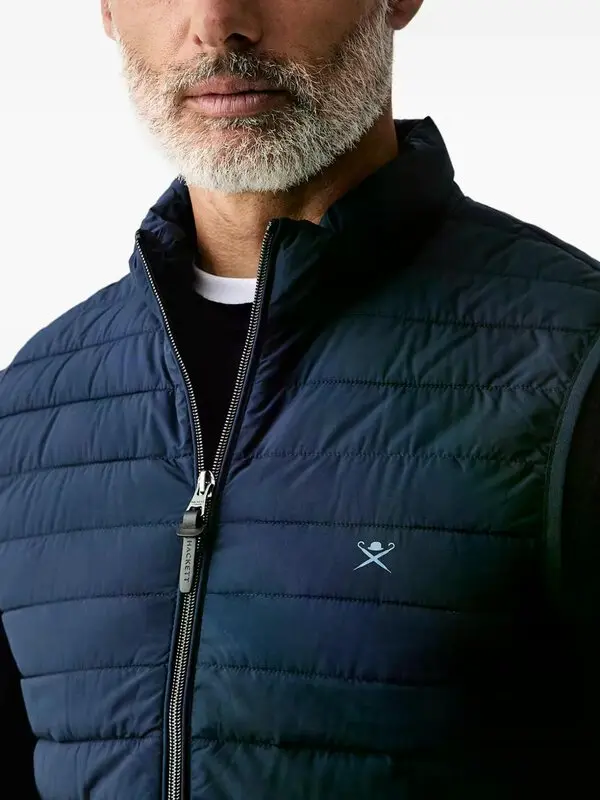 HACKETT LONDON Quilted Logo-embroidered Gilet