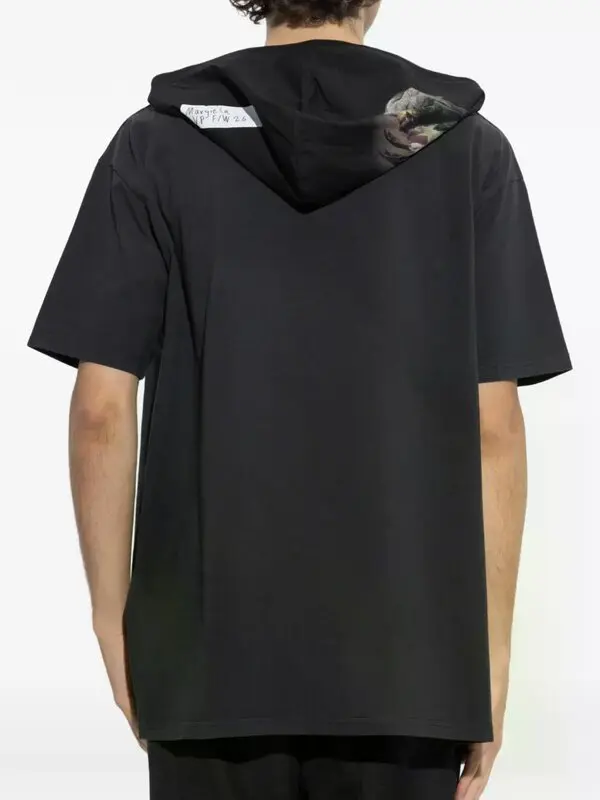 MAISON MARGIELA Graphic-print Hooded T-shirt