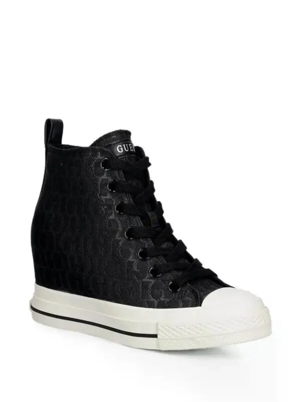 Guess Sundae Logo-print Sneakers - Black