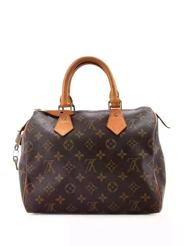 LOUIS VUITTON Speedy Handbag Monogram Canvas 25 Satchel - Brown