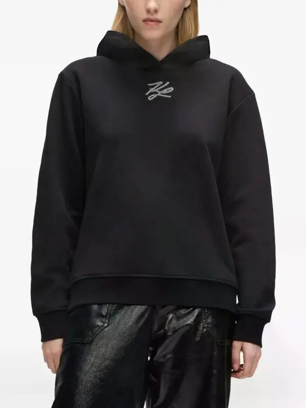 Karl Lagerfeld Rhinestone Autograph Hoodie