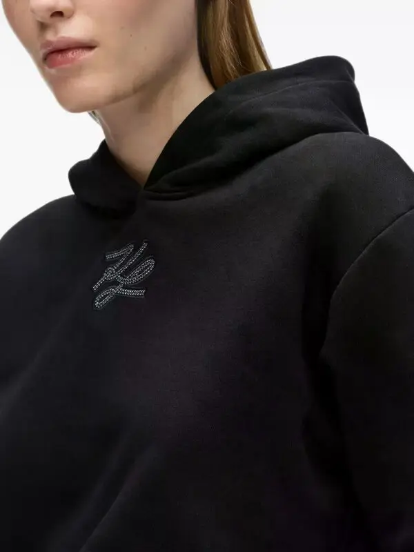 Karl Lagerfeld Rhinestone Autograph Hoodie