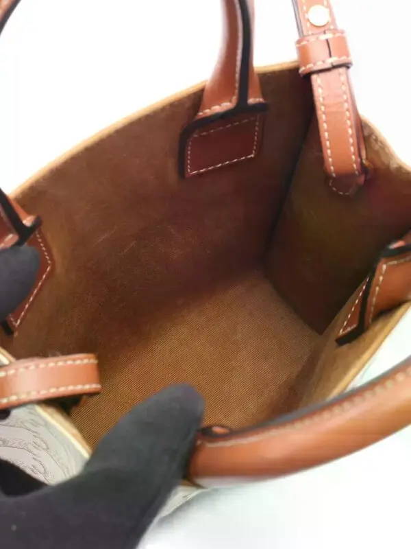 Celine 2000s Vertical Cabas Triomphe Open-top Tote Bag