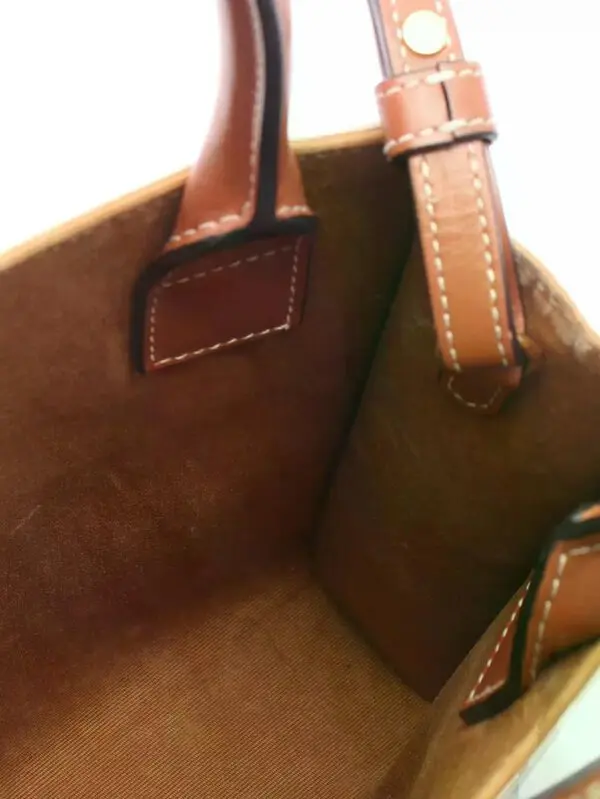 Celine 2000s Vertical Cabas Triomphe Open-top Tote Bag - Neutrals