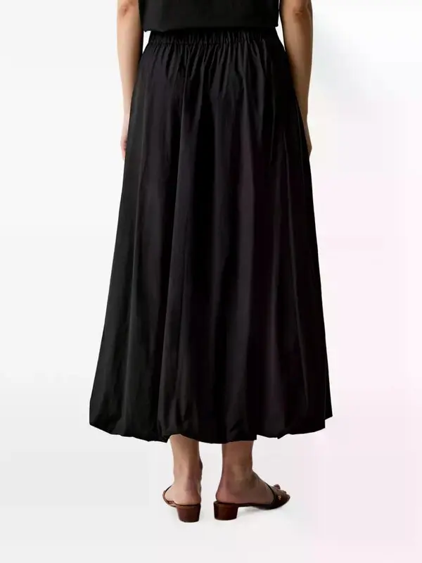 Sisley Drawstring Bubble-hem Midi Skirt