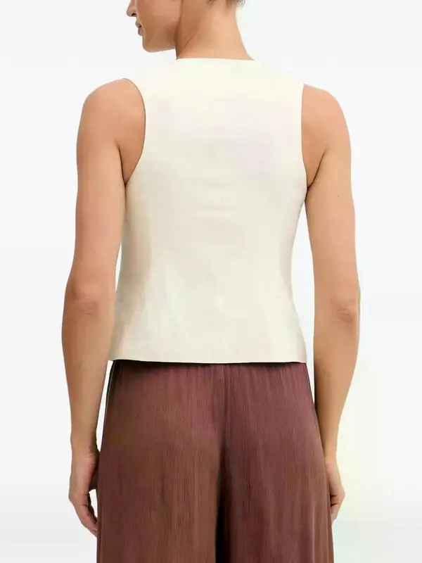 Sisley Tie-fastening V-neck Sleeveless Top