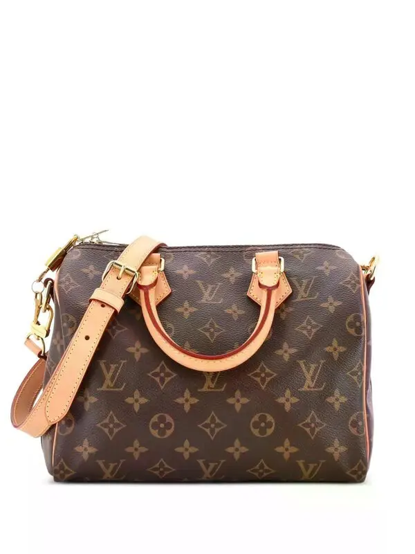 LOUIS VUITTON Speedy Bandouliere Monogram Canvas Satchel - Brown