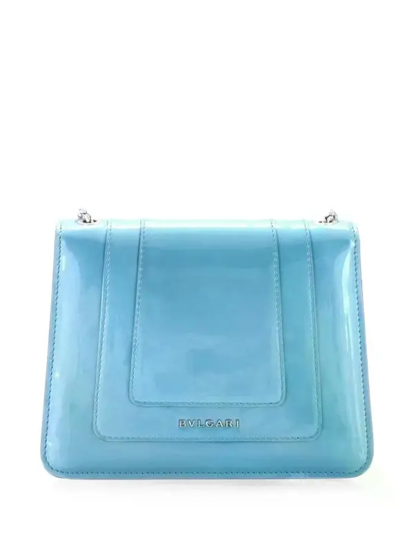 BVLGARI Serpenti Forever Patent Shoulder Bag - Blue
