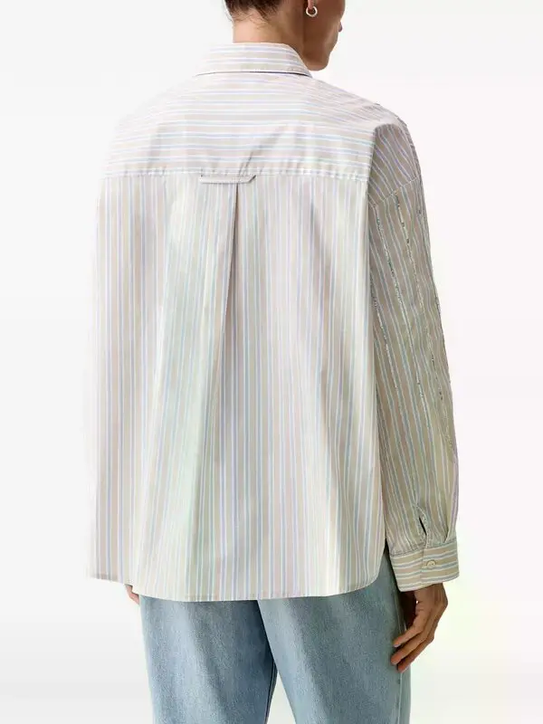 ISABELLE BLANCHE Embellished Striped Shirt