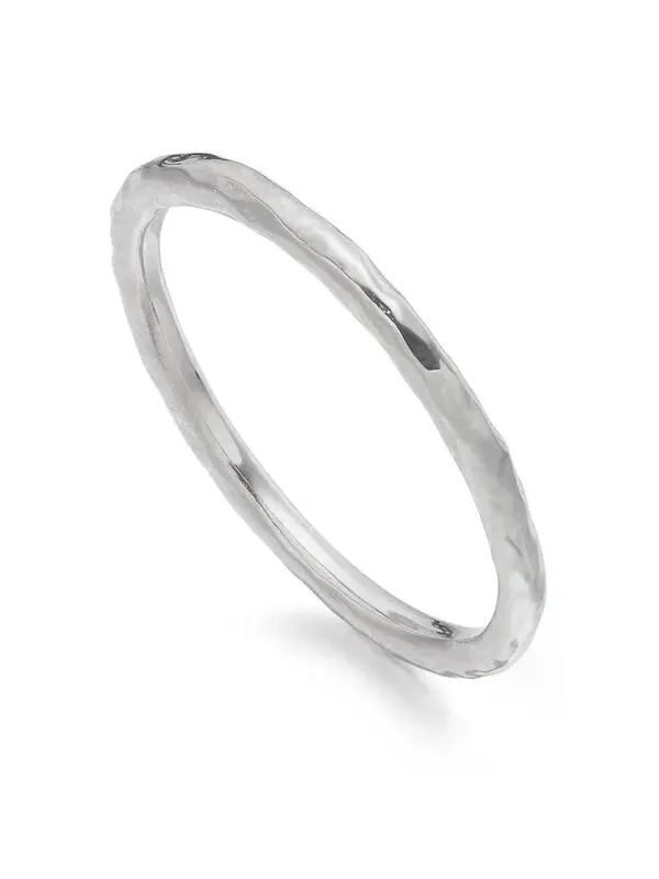 Monica Vinader Siren Hammered Ring - Silver