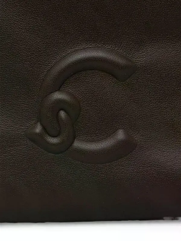 COCCINELLE Embossed Logo Foldover Shoulder Bag - Brown
