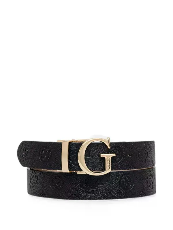 Guess Logo-plaque Reversible Belt - Black