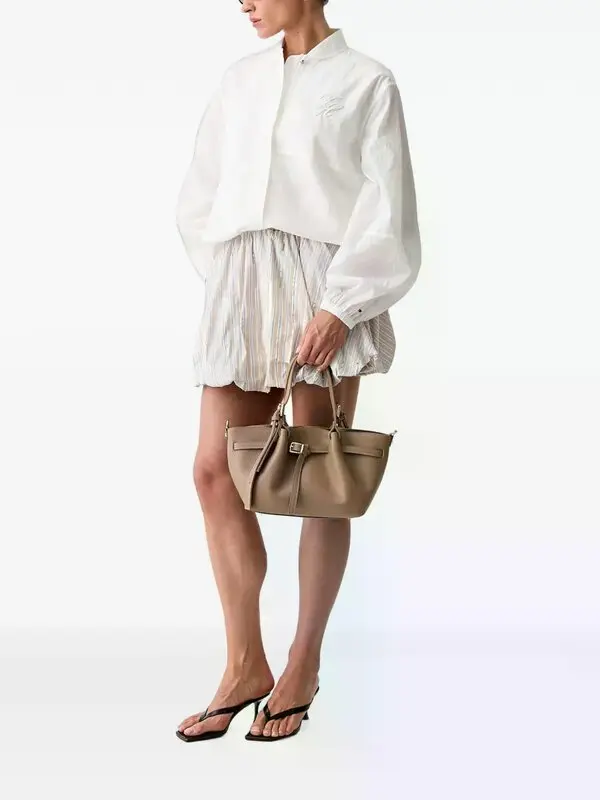 ISABELLE BLANCHE Stripes Embellished Mini Skirt - Neutrals