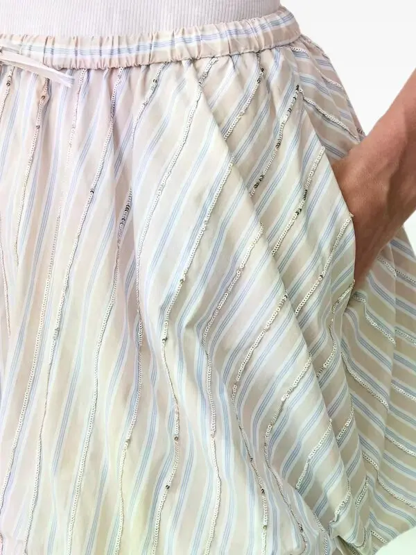 ISABELLE BLANCHE Embellished Stripe Mini Skirt