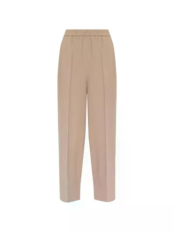 Fabiana Filippi Cady Elasticated-waistband Stitched-seam Trousers - Neutrals
