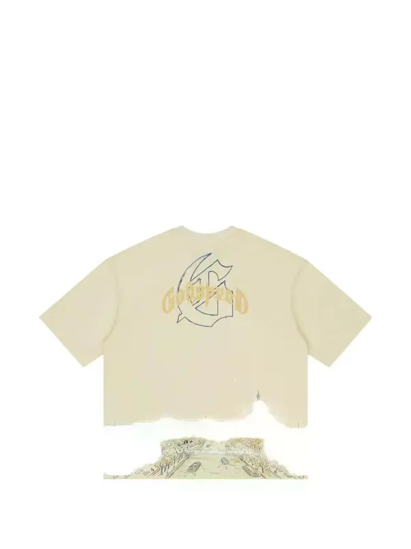 GODSPEED Paris Skyline Graphic-print T-shirt - Neutrals