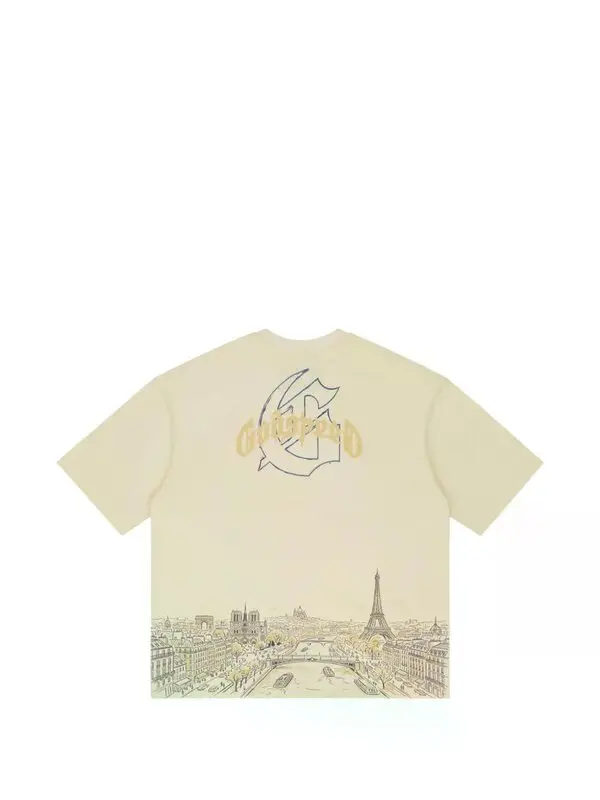 GODSPEED Paris Skyline Graphic-print T-shirt - Neutrals