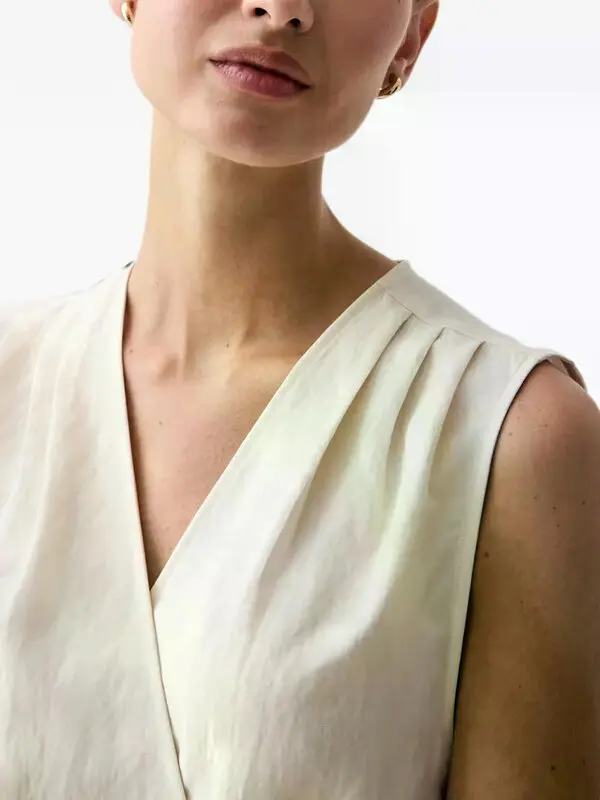 Sisley Wrap-design Sleeveless Top