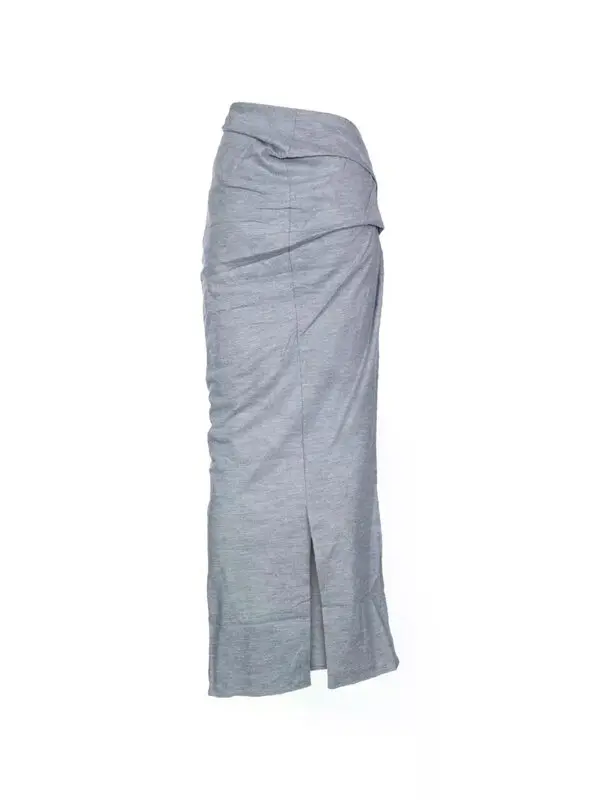 ENTIRE STUDIOS Draped Wool Skirt - Grey