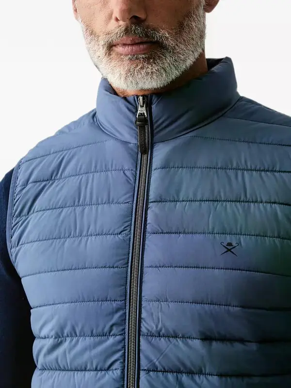HACKETT LONDON Quilted Zip-detail Gilet