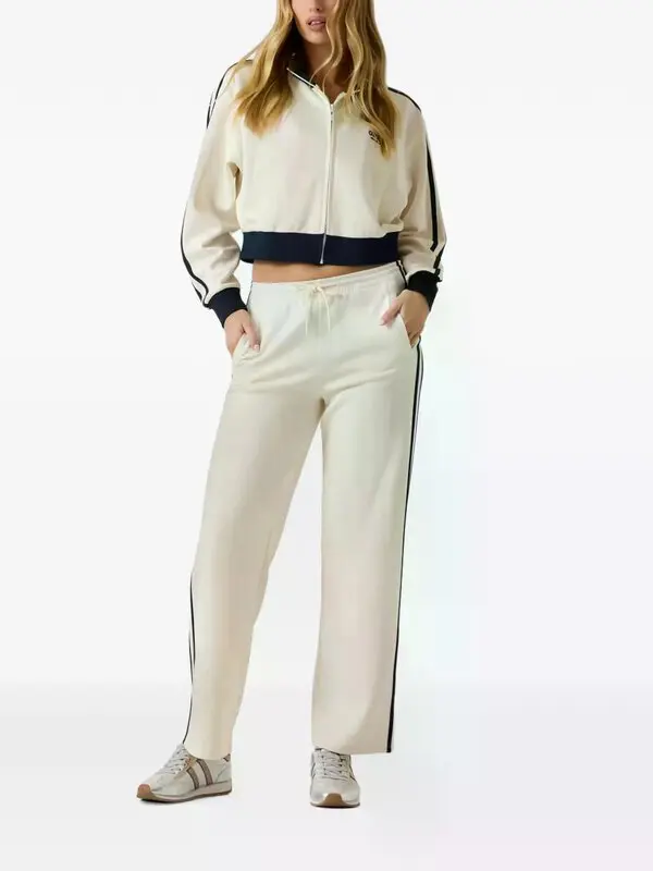 Guess Logo Embroidered Zip-up Jacket
