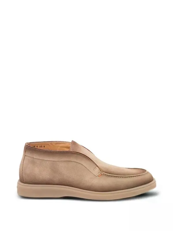Santoni Digits Round-toe Suede Desert Boots - Brown
