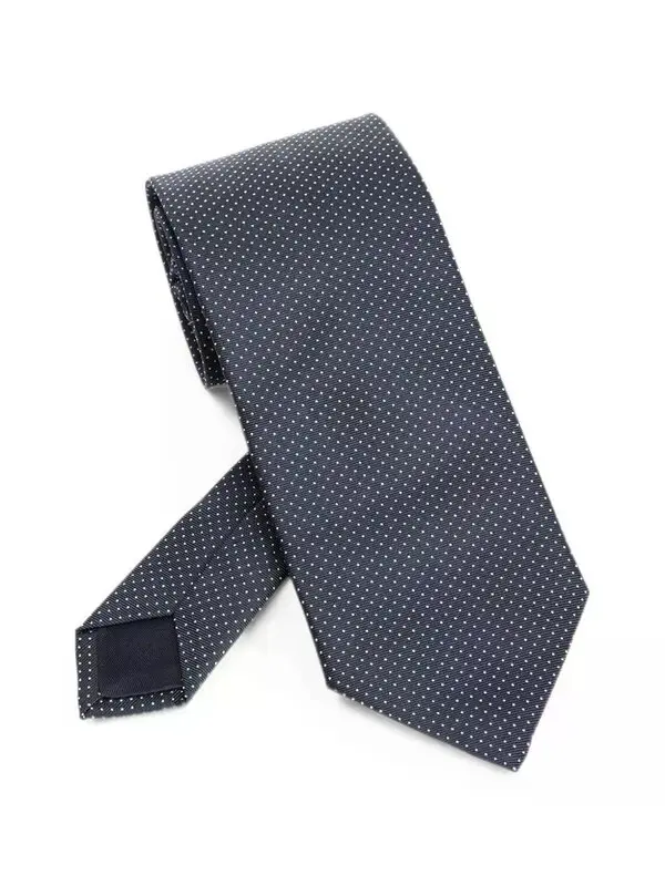 AL DUCA D’AOSTA 1902 Dona Polka-dot Silk Tie - Blue