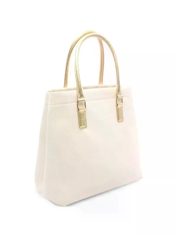 Celine 2000s Horizontal Cabas Logo-print Tote Bag - Neutrals
