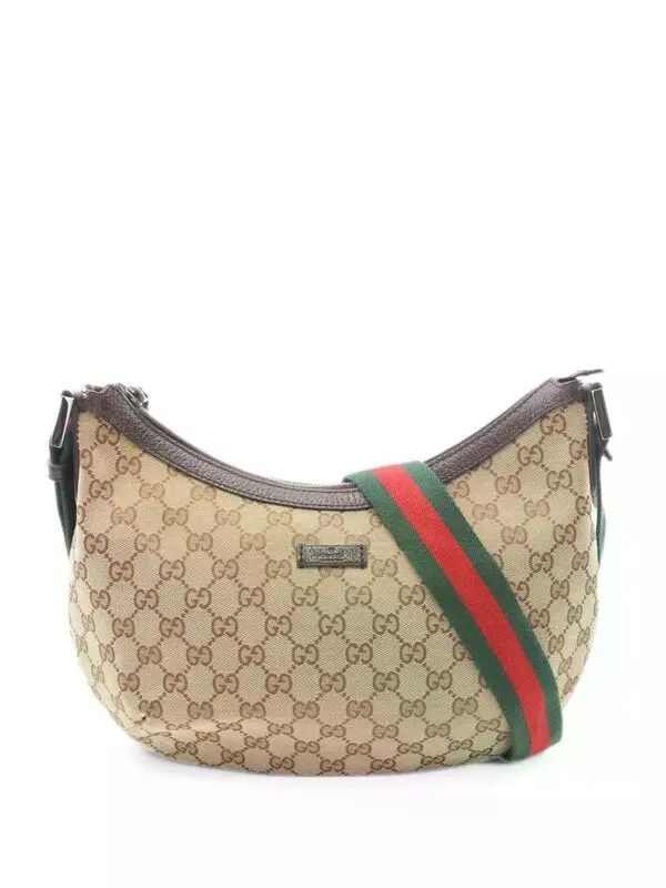 Gucci 2010s Gg Canvas Web-stripe Shoulder Bag