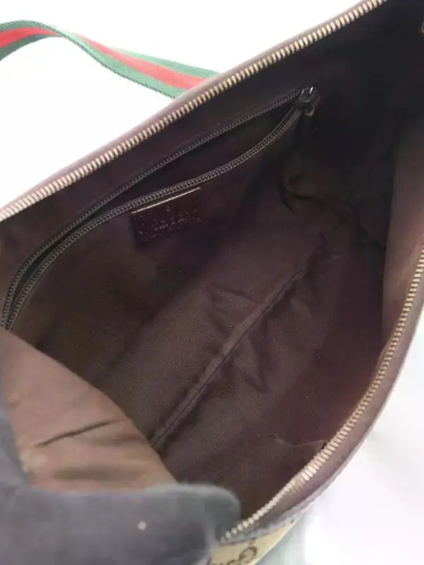 Gucci 2010s Gg Canvas Web-stripe Shoulder Bag