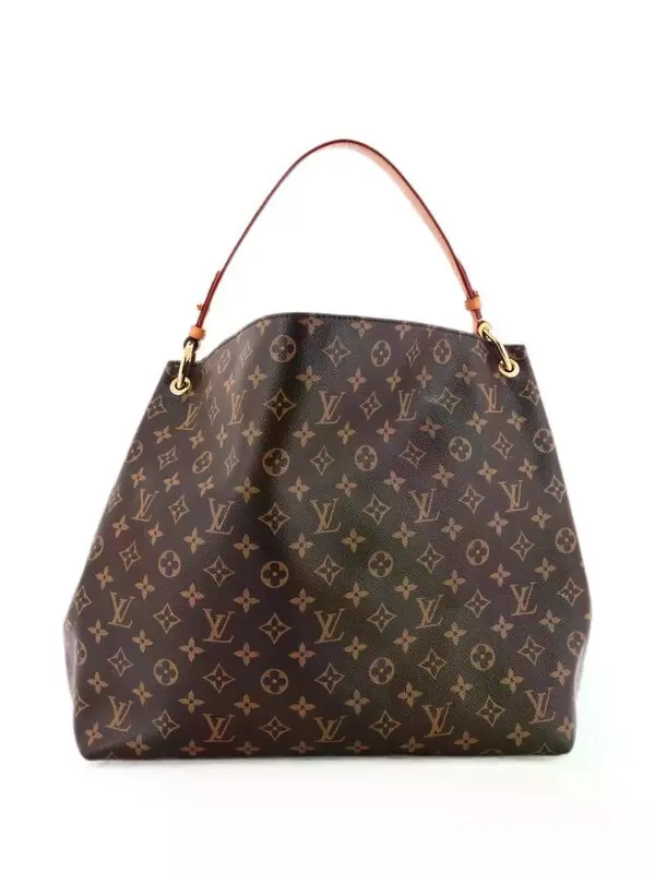 LOUIS VUITTON Graceful Handbag Monogram Canvas Mm Hobo Bag - Brown