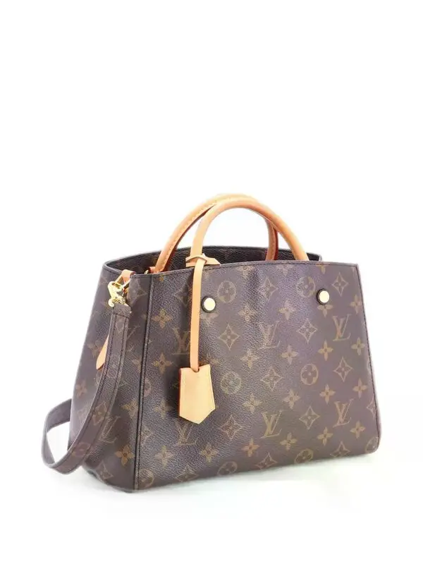 LOUIS VUITTON Montaigne Handbag Monogram Canvas Bb Satchel - Brown