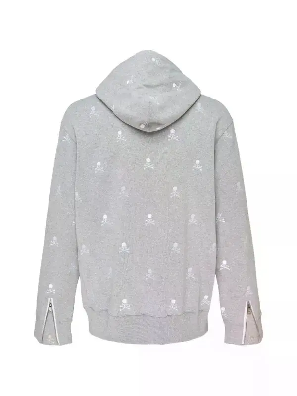 MASTERMIND WORLD Skull-print Zipped Hoodie - Grey