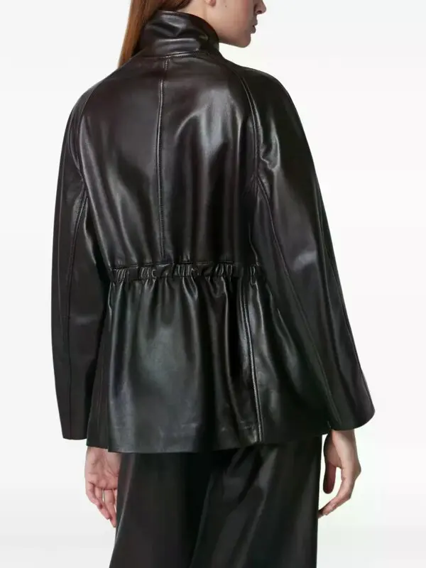 Nour Hammour Quai High-neck Leather Jacket