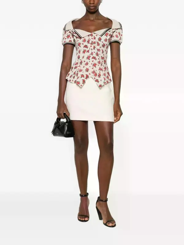 Alessandra Rich Bouclé-knit Mini Skirt